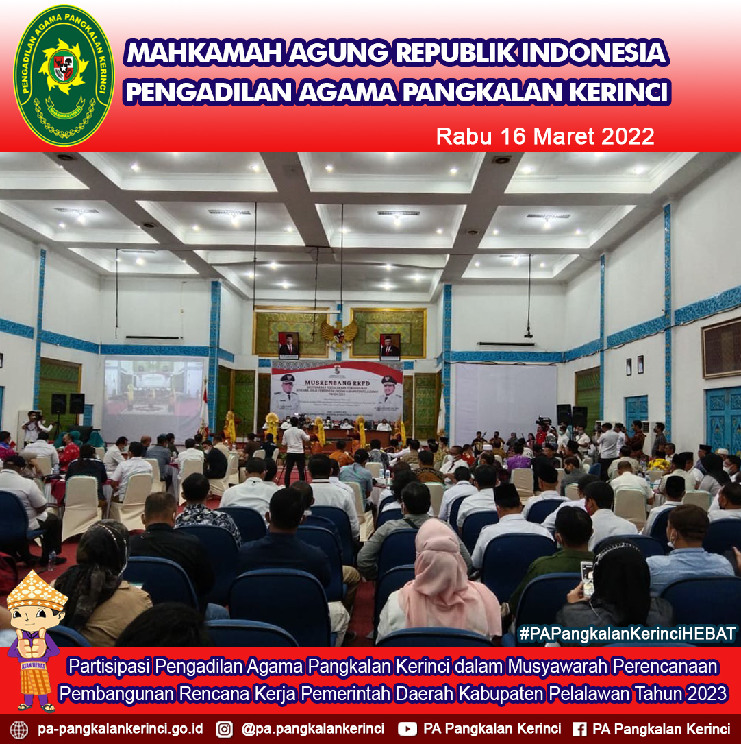 Partisipasi Pengadilan Agama Pangkalan Kerinci dalam Musyawarah Perencanaan Pembangunan Rencana ...