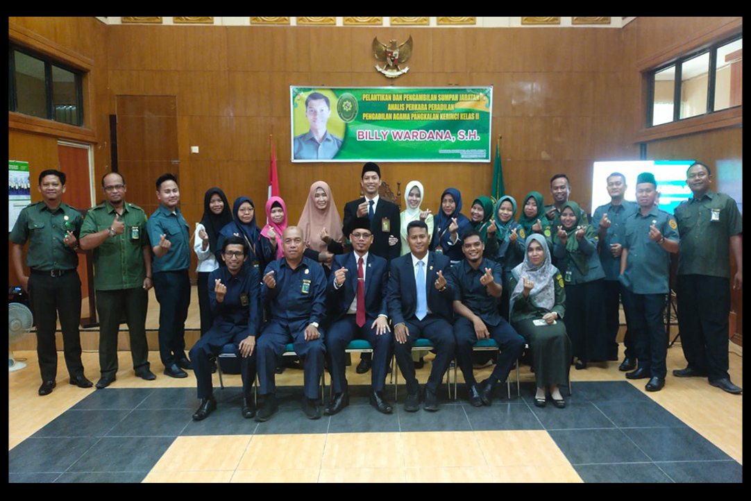 Pelantikan dan Pengambilan Sumpah Jabatan Analis Perkara Pengadilan Agama Pangkalan Kerinci
